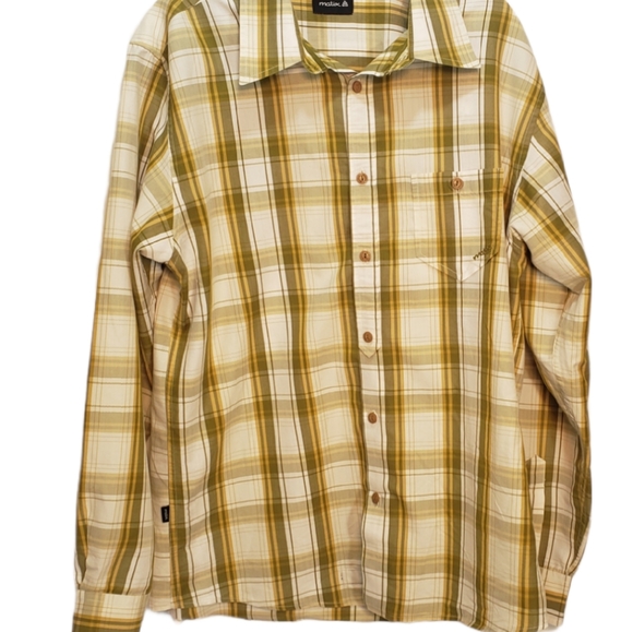 Matix | Shirts | Mens Matrix Yellow Green Plaid Slim Fit Shirt Size L ...